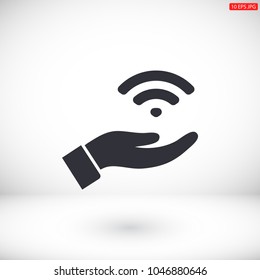 Wi Fi Icon Hand Stock Vector (Royalty Free) 521543332 | Shutterstock