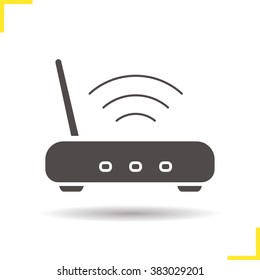 Wi Fi Router Icon Drop Shadow: เวกเตอร์สต็อก (ปลอดค่าลิขสิทธิ์ ...