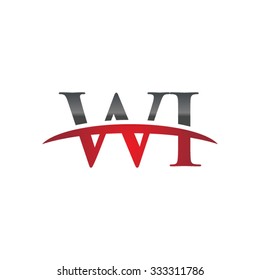Jw Initial Company Red Swoosh Logo Stock Vector (Royalty Free) 334304633