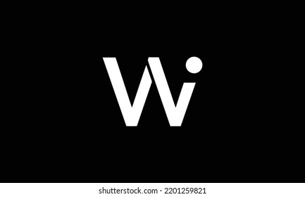 Wi Letter Logo Design On Luxury Stock Vector (Royalty Free) 2201259821 ...
