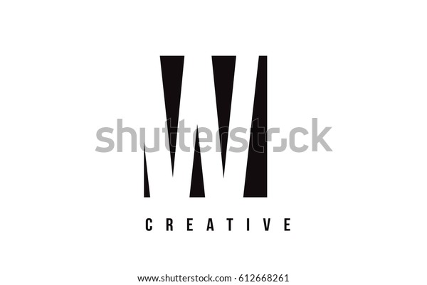 Wi W White Letter Logo Design Stock Vector (Royalty Free) 612668261