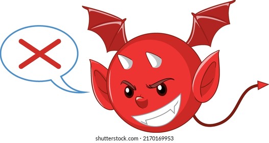 Wicked Devil Cartoon Character On White Stock Vector (Royalty Free ...