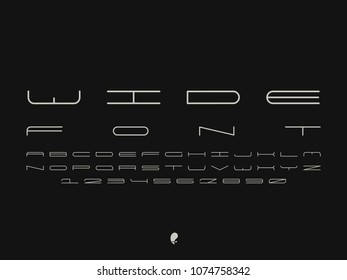 Wide Font Vector Alphabet Letters Typeface Stock Vector (Royalty Free ...