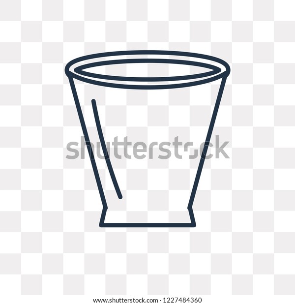 Wide Glass Vector Outline Icon Isolated Stock Vector (Royalty Free ...