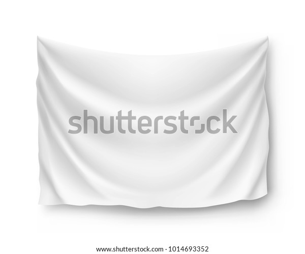 Wide Horizontal Standard Banner Streamer Mockup Stock Vector (Royalty ...