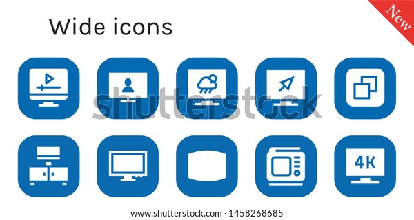 Wide Icon Set 10 Filled Wide Stock Vector (Royalty Free) 1458268685 ...