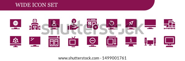 Wide Icon Set 18 Filled Wide Stock Vector (Royalty Free) 1499001761 ...