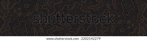 Wide Narrow Topographic Map On Black Stock Vector (Royalty Free ...