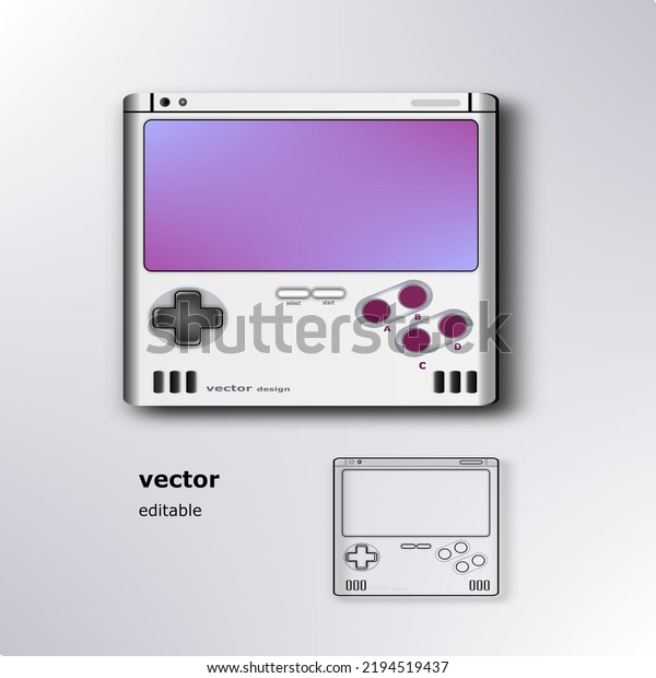 Wide Portable Gaming Console Concept Design Stock Vector (Royalty Free ...