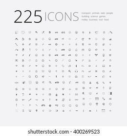 Large Set Unique Icons Design Modern Stock Vector (Royalty Free) 389820460