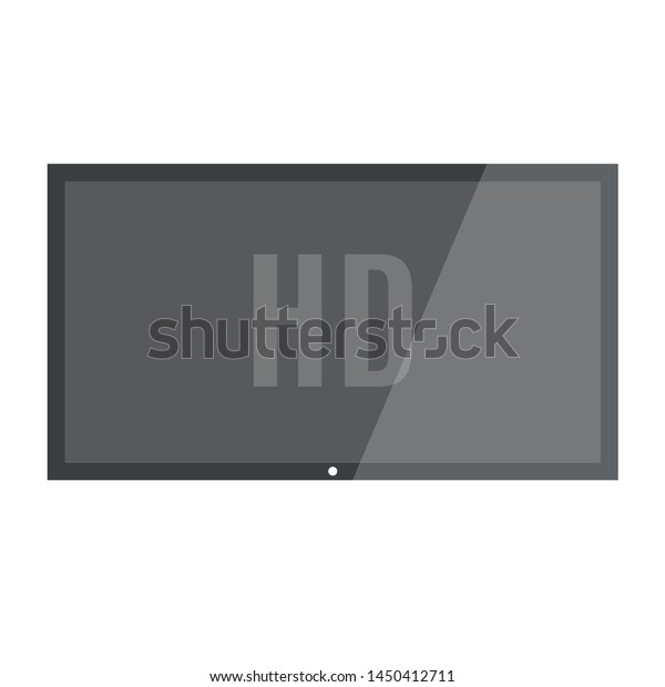 Wide Screen Tv Isolated Lcd Tv Stock Vector (Royalty Free) 1450412711 ...
