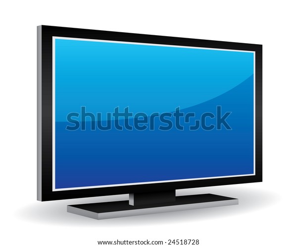 Wide Screen Tv Perspective Viev Stock Vector (Royalty Free) 24518728 ...