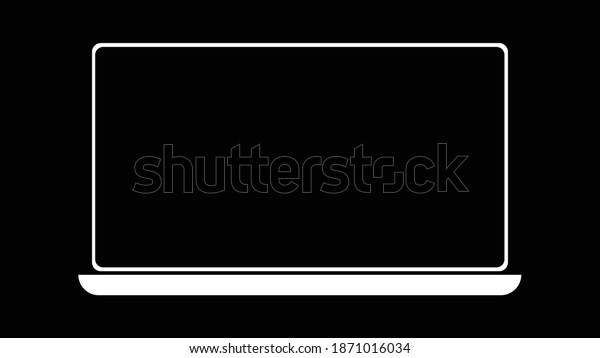 Wide Thin Bezels Screen Laptop Front Stock Vector (Royalty Free ...