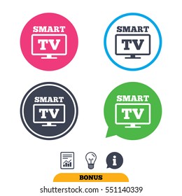 Widescreen Smart Tv Sign Icon Television Stock Vector (Royalty Free ...