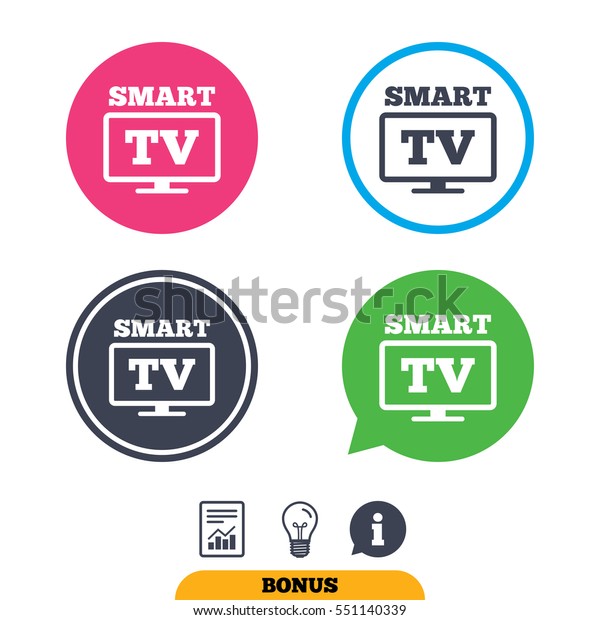 Widescreen Smart Tv Sign Icon Television Stock Vector (Royalty Free ...