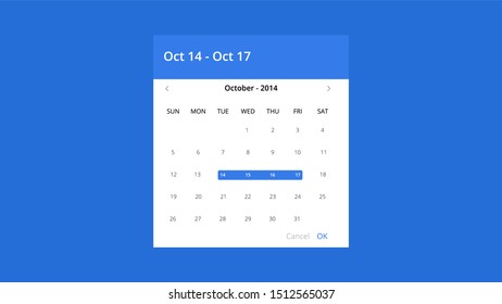 Widget Calendar Flat Style Illustration 스톡 벡터(로열티 프리) 1512565037 ...