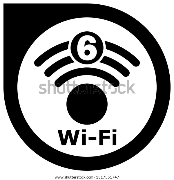 Wifi 6 Generation Logo Design Stock Vector (Royalty Free) 1317551747 ...