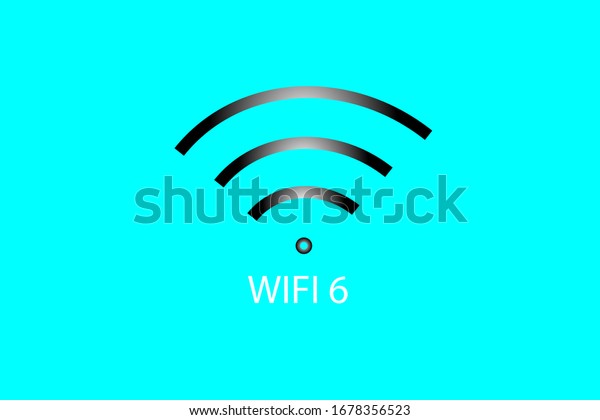 Wifi 6 Logo Text Background Stock Vector (Royalty Free) 1678356523 ...