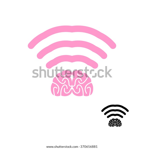 Wifi Brain Wifi Brain Icon Wireless Stock Vector (Royalty Free ...