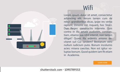 Wifi Conceptual Banner Stock Vector (Royalty Free) 1090789553 ...