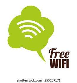 Wifi Design Over White Background Vector Stock Vector (Royalty Free ...