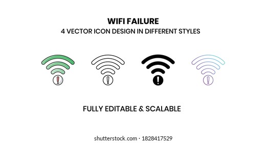 Wifi Signals Vector Illustration Icons Different Stock Vector (Royalty ...