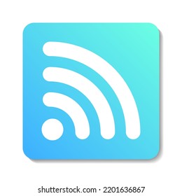 Wifi Flat Icon White Sign On Stock Vector (Royalty Free) 2201636867 ...
