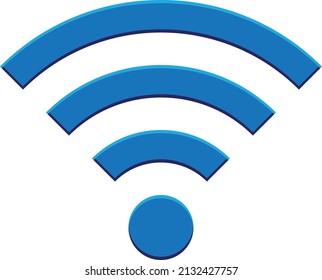 Wifi Flat Icon Wireless Transmission Symbol Stock Vector (Royalty Free ...