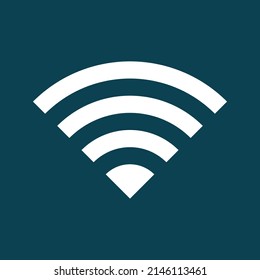 Wifi Flat Network Sign Blue Background Stock Vector (Royalty Free ...