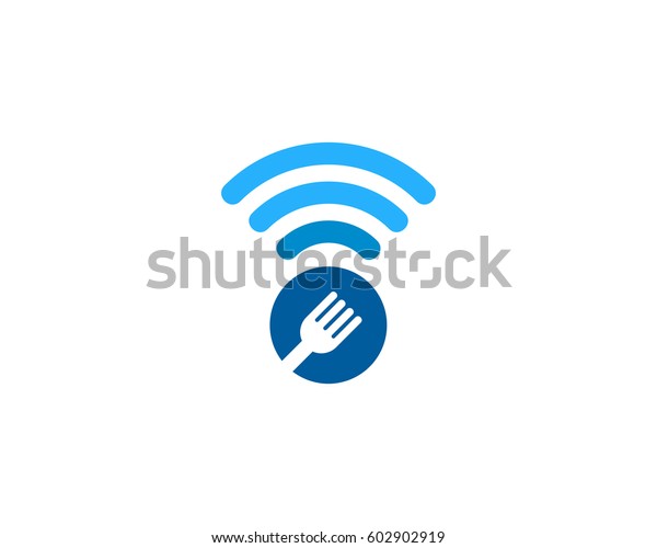 Wifi Food Logo Design Element Stock Vector (Royalty Free) 602902919 ...