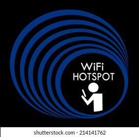 Wifi Hotspot Graphic Design Stock Vector (Royalty Free) 214141762