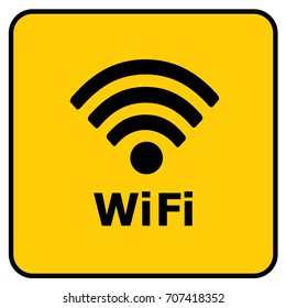 Wifi Hotspot Sign Yellow Vector Stock Vector (Royalty Free) 707418352 ...
