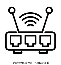 Wifi Hub Vector Line Icon Modern Stock Vector (Royalty Free) 2001601388 ...