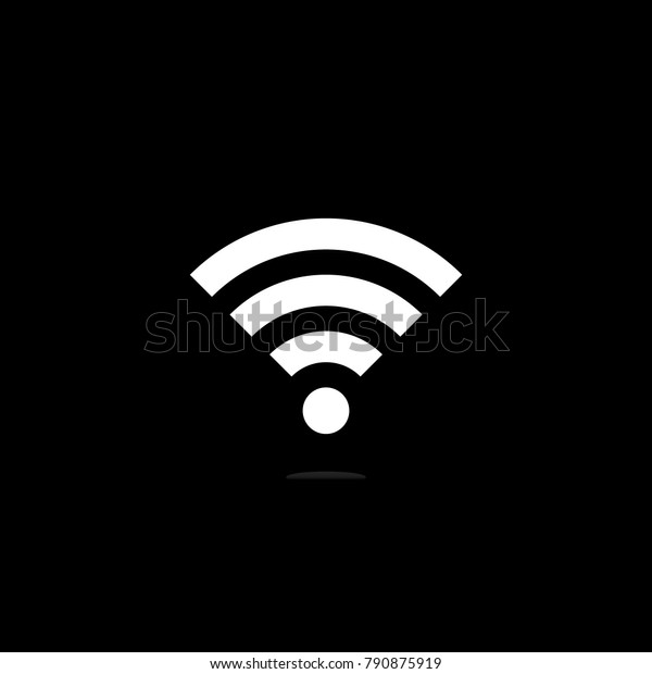 Wifi Icon Black On White Background Stock Vector (Royalty Free ...