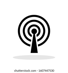 Wifi Antenna Icon On White Background Stock Vector (Royalty Free ...