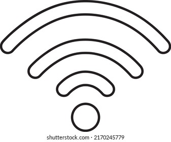 Wifi Line Art Vector Illustration On Stock Vector (Royalty Free ...