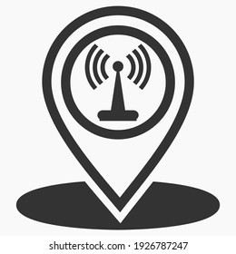 Wifi Location Icon Internet Access Point Stock Vector (Royalty Free ...