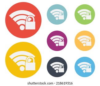Wifi Lock Icon Symbol Vector Stock Vector (Royalty Free) 218619316 ...