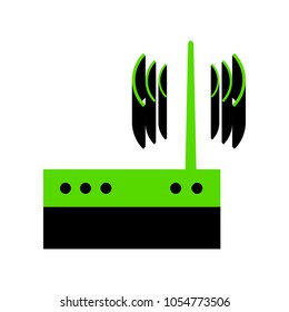 Wifi Modem Sign Vector Green 3d Stock Vector (Royalty Free) 1054773506 ...