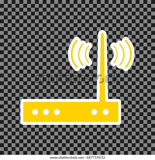 Wifi Modem Sign Vector Yellow Icon Stock Vector (Royalty Free ...
