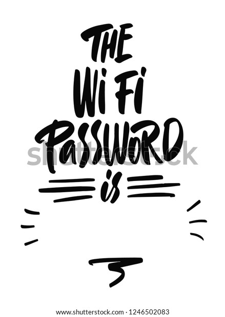 Wifi Password Poster Stock Vector (Royalty Free) 1246502083