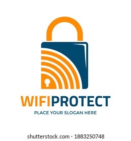 Secure Wifi Logo Design Template Illustration Stock Vector (Royalty ...