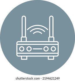 Wifi Router Line Circle Icon Vector Stock Vector (Royalty Free ...