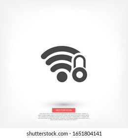 Wifi Security Wifi Icon Locked Wifi Stock Vector (Royalty Free ...
