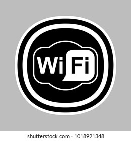 Wifi Sign Black Wireless Icon Stock Vector (Royalty Free) 1018921348 ...
