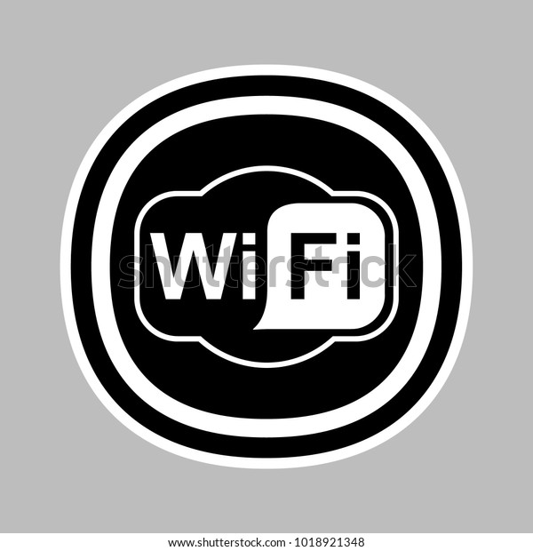 Wifi Sign Black Wireless Icon Stock Vector (Royalty Free) 1018921348