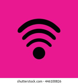 Wifi Sign Vector Pink Background Stock Vector (Royalty Free) 446100826 ...