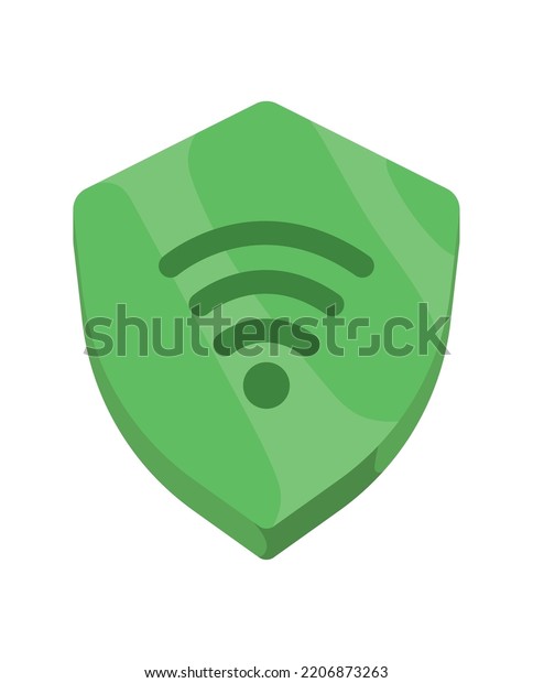 Wifi Signal Shield Icon Stock Vector (Royalty Free) 2206873263 ...