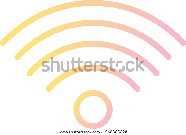 Wifi Signals Vector Icon White Background Stock Vector (Royalty Free ...