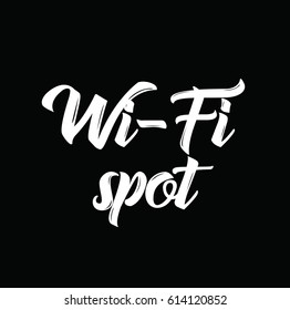 Wifi Spot Text Design Vector Calligraphy Stock Vector (Royalty Free ...